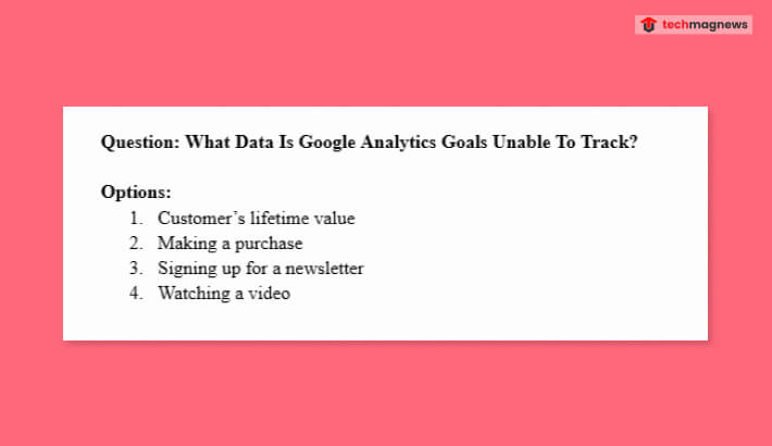 What Data Is Google Analytics Goals Unable To Track?